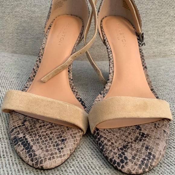 Halston Heritage | Shoes | Halston Heritage Mandi Snake Sandal Heelsize ...